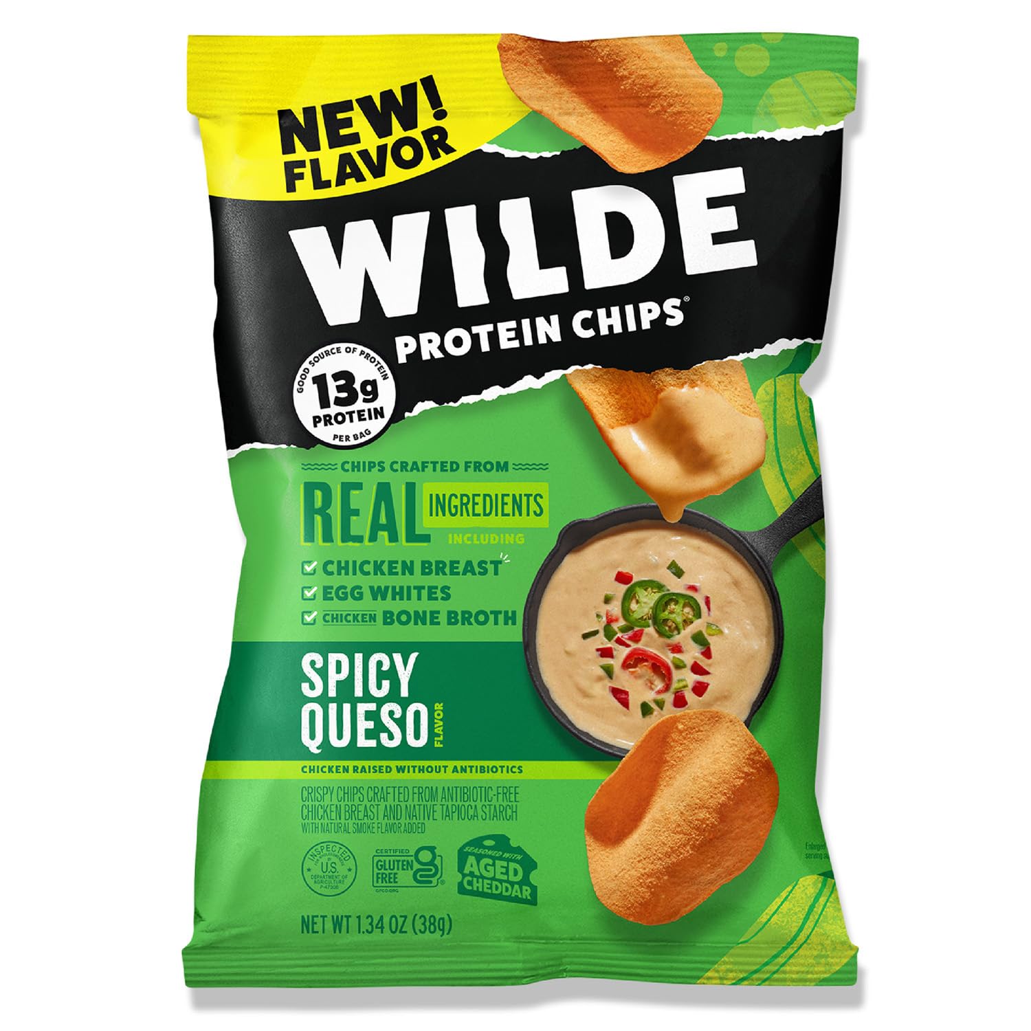 Wilde Protein Chips Spicy Queso