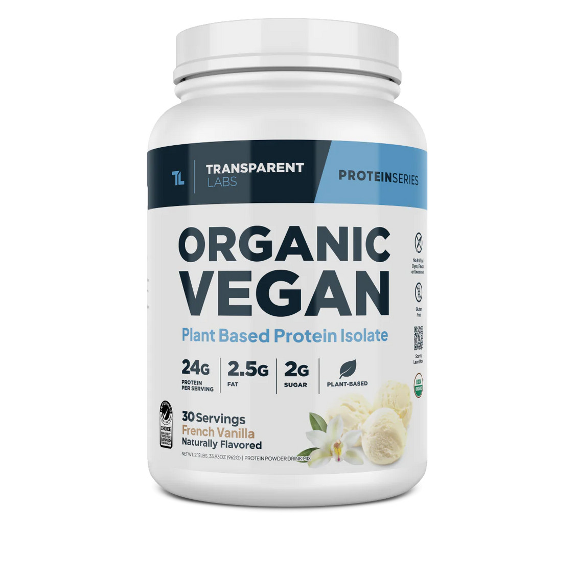 Transparent Labs Organic vegan rice & pea protein Vanilla – Performance ...